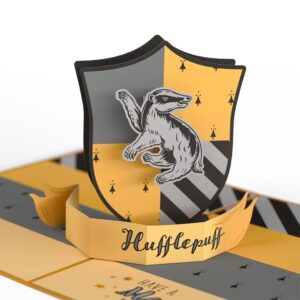 lovepop harry potter hufflepuff birthday pop-up card, 5 x 7 inches