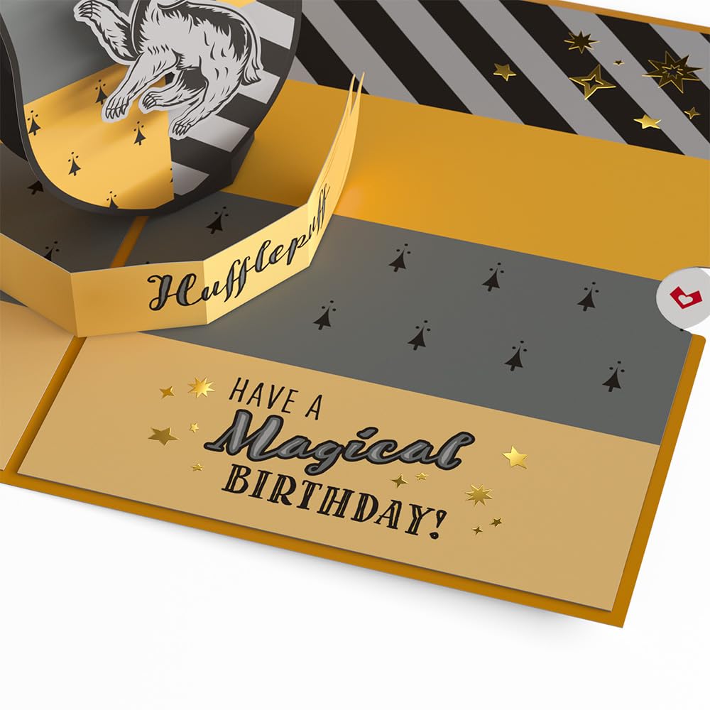 Lovepop Harry Potter Hufflepuff Birthday Pop-Up Card, 5 X 7 inches