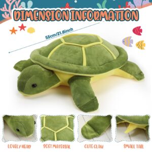 Liliful Giant Sea Turtle Stuffed Animals Green Soft Plush Sea Turtle Large Stuffed Turtle Pillow for Kids Girls Boys Plush Turtle Gifts for Christmas(22 Inches)