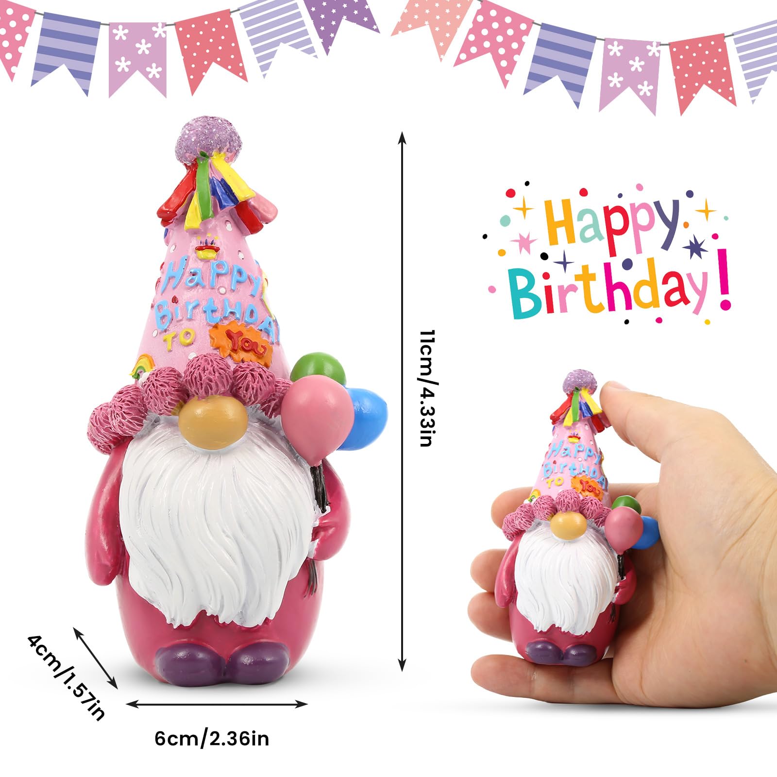 Happy Birthday Gifts for Women - Happy Birthday Gnomes Gifts for Women - Birthday Gift Idea for Mom, Her, Best Friends, Girl, Sister, Daughter, Grandmothers, Female, Coworker - Birthday Presents