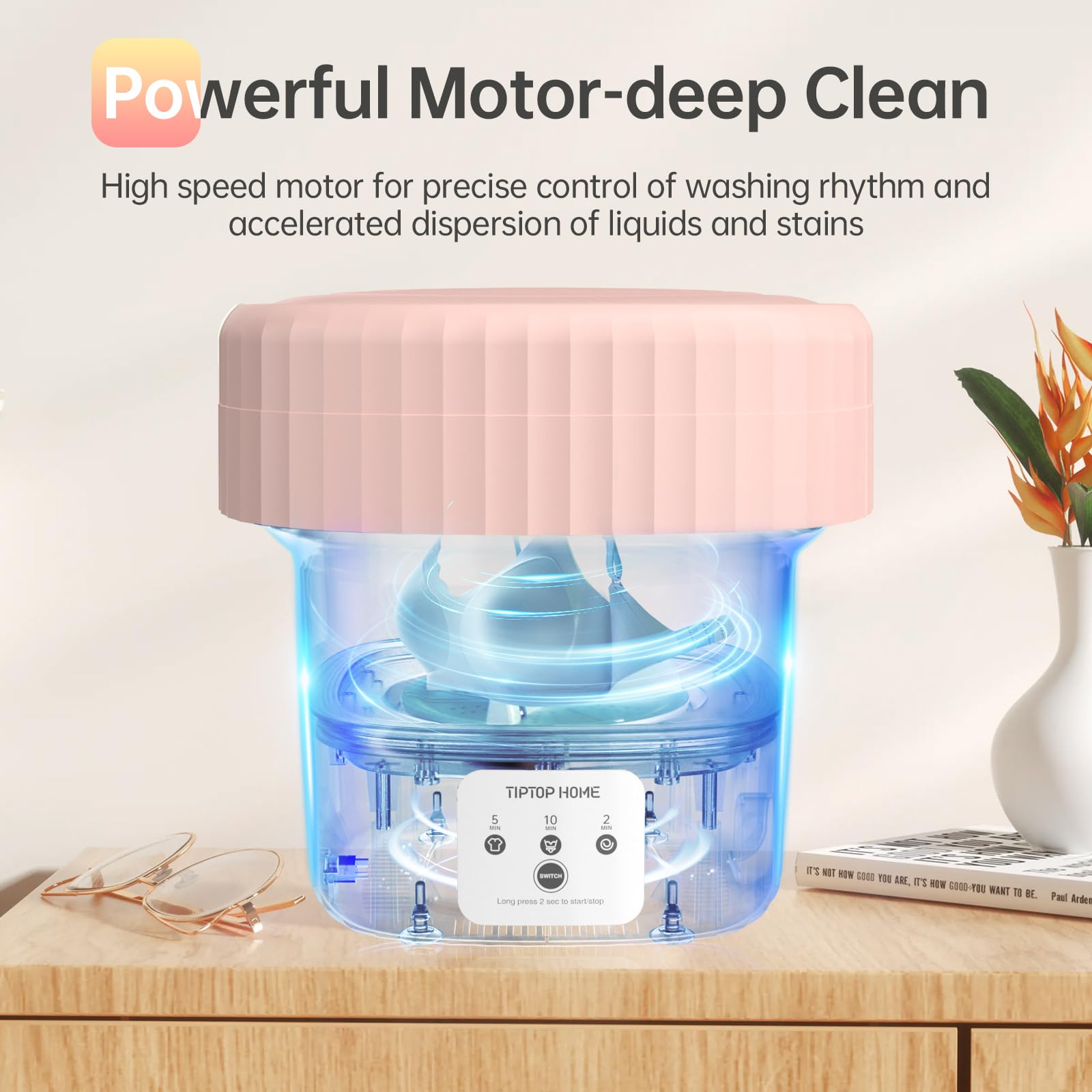 Mini Washing Machine, 6L Portable Washing Machine, Compact Foldable Mini Washer for Small Clothes Baby Clothes Underwear Socks Towels Toys Apartment Dormitory RV Camping Travel Laundry