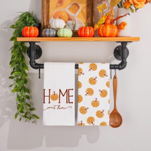 Siilues Fall Kitchen Towels 18x26 Inch, Fall Decor Pumpkin Fall Decorations for Home Sweet Home Dish Towels Seasonal Thanksgiving Decorations for Home Kitchen Decor Hand Towels Set of 2