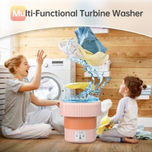 Mini Washing Machine, 6L Portable Washing Machine, Compact Foldable Mini Washer for Small Clothes Baby Clothes Underwear Socks Towels Toys Apartment Dormitory RV Camping Travel Laundry