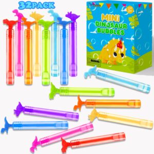 dinosaur goodie bag stocking stuffer fillers for toddlers,32 pack mini bubble wands party favors supplies for kids,small boys girl prizes treats for christmas new year party classroom birthday camping