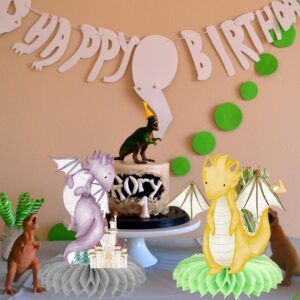 Dragon Honeycomb Centerpieces 11Pcs Dragon Theme Table Centerpieces Dragon Birthday Party Decorations Cute Dragon Honeycomb Decorations for Dragon Knight Baby Shower Supplies