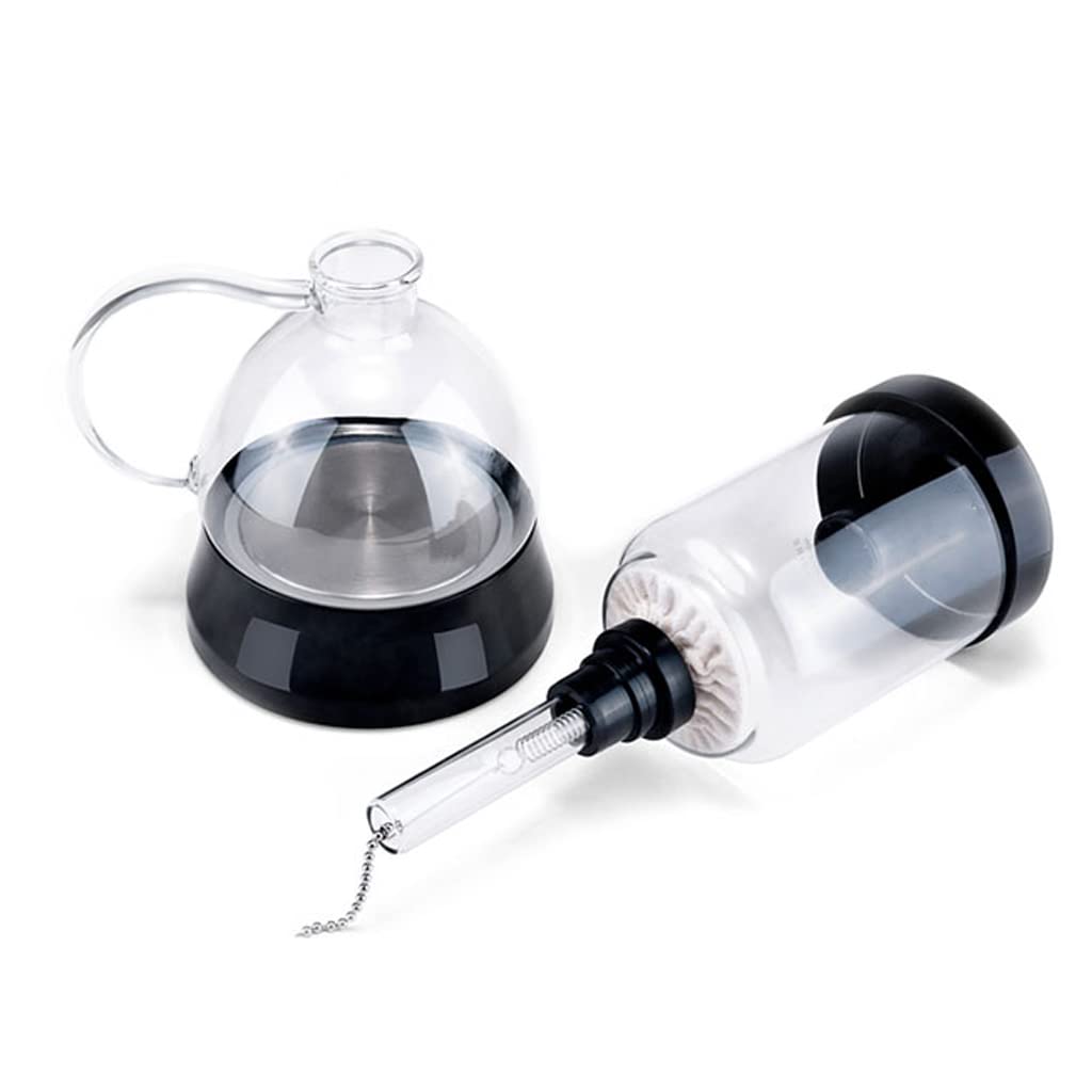 JITEM Cafetera Syphon Vacuum Coffee Maker Glass Electric Siphon Pot Knob Operation 360° Base Keep Warm 500W 400ML Manual Preparation Mode for Coffee or Tea