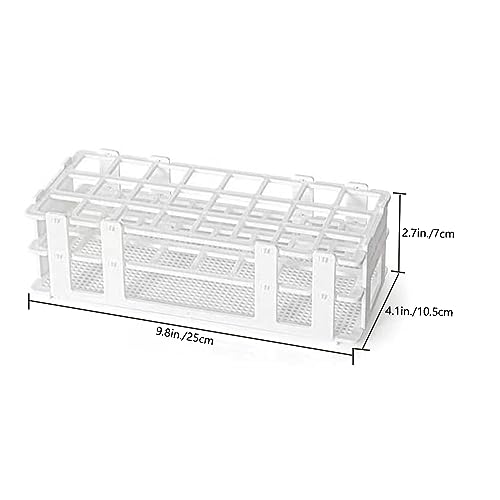 BKMAMLAB Glass Test Tube Set 24pcs 80ml Glass Test Tubes 25 x 200mm with Cork Stoppers and 1pcs 24 Holes Plastic Tubes Rack for Test Lab Tubes