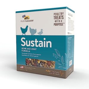 flockleader sustain, functional poultry treats for bone and joint support, 3.5 lb