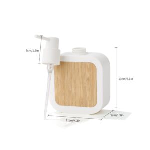 390ml Liquid Soap Dispenser Multipurpose Kitchen Sink Rustic Empty Bathroom Manual Soap Dispenser for Shampoo Lotion Hand Soap Bath Cream, White