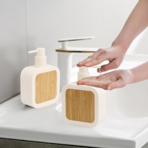 390ml Liquid Soap Dispenser Multipurpose Kitchen Sink Rustic Empty Bathroom Manual Soap Dispenser for Shampoo Lotion Hand Soap Bath Cream, White