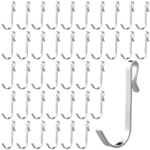 lyrow 40 pcs j hook for wire shelving hooks stainless steel hanger clip on metal wire rack hook hanging sink grid hook for display kitchen bedroom office wire shelf pans pots kitchenware shirts