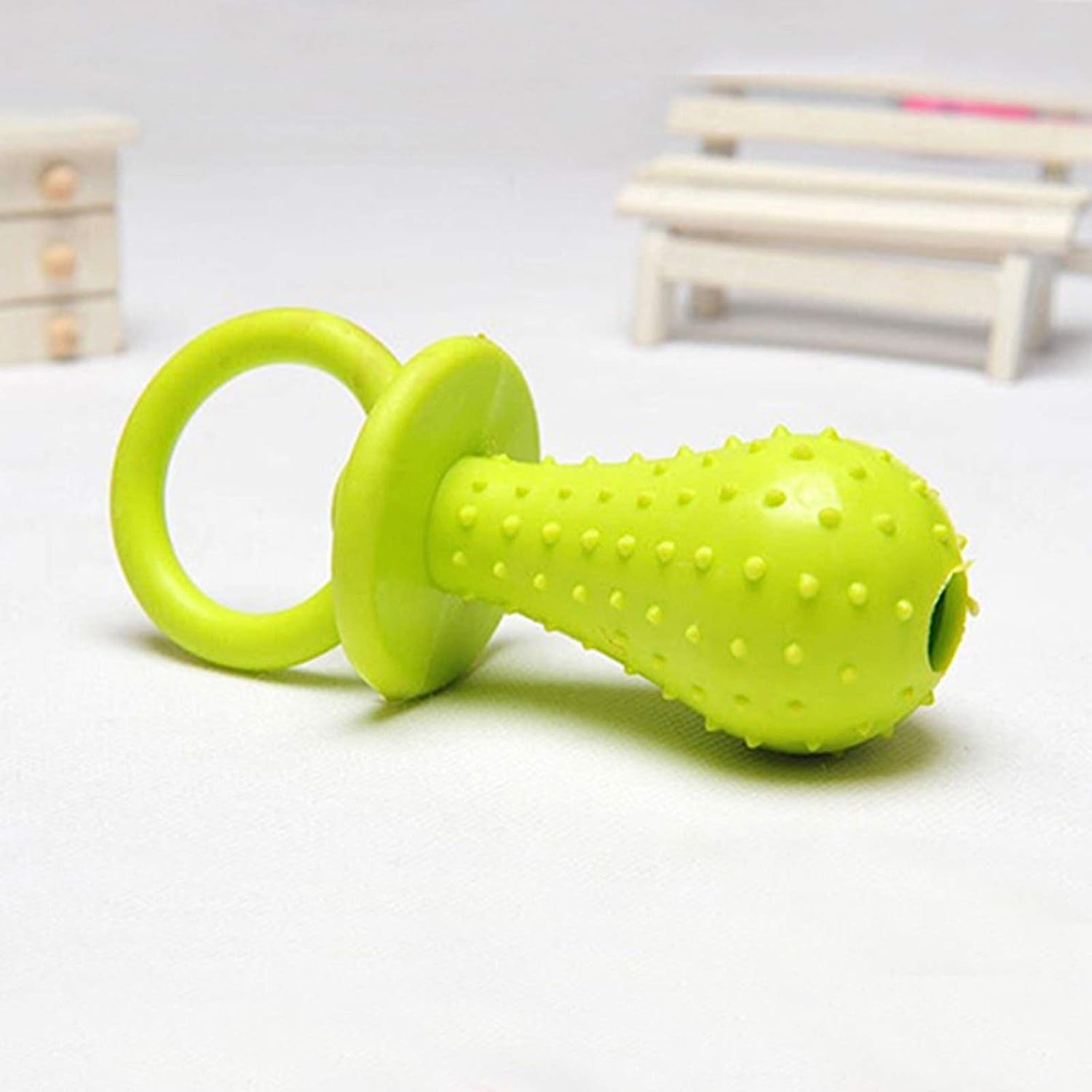 JJLFresheners Dserw Dog Pacifier Chew Toys, Mini Bite Resistant Bell Shape Rubber Pacifier Pet Dog Puppy Molar Chew Training Toy, Bell Chewing Playing Training Toys, for Pet Puppy Dog Cat