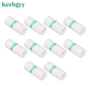 Keebgyy Mini Sticker Receipt Printer Portable Pocket Printer Thermal Inkless Printing Paper Including 5 Rolls for Photo Journal Notes 57x25mm Adhesive Thermal Paper (10 Rolls)