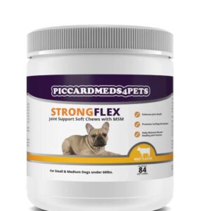 piccardmeds4pets strongflex joint support soft chews with msm sm/md dogs 0-59 lbs 84 ct