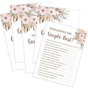 boho bridal shower decorations,who knows the couple best bridal shower game,love is in bloom bridal shower,bridal shower gift ideas,cute shower game,bachelorette games for parties,30 game card sets,n7