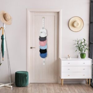 Windyun 2 Pcs Boho Hat Rack for Baseball Caps, Holds up to 20 Hats, Macrame Hat Hangers for Wall, Hanging Cap Holder over Door for Caps Decoration and Display