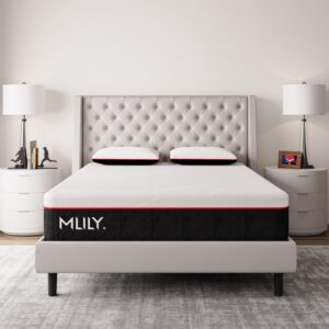 mlily full mattress bed mattress, manchester united 10 inch memory foam mattress, cool sleep & pressure relief, made in usa, white