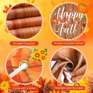 RUMIA Fall Party Door Banner Happy Fall Decorations Thanksgiving Door Cover Pumpkin Fall Backdrop Sign Party Supplies for Harvest Autumn Birthday Background Photo Booth Props Party Decor 73 x 36 inch