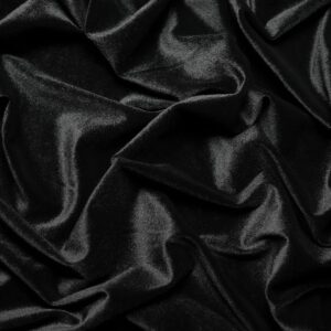 Ice Fabric Stretch Velvet Fabric by The Yard - 60" Wide Soft Stretchy Fabric for Sewing Clothes, Apparel, Costume, Crafts - 90% Polyester 10% Spandex - Black - 1 Yard