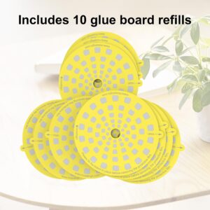 Mosalogic Flea Light Trap Refills Replacement Sticky Cards Flea Trapper Glue Boards Refills-10pack