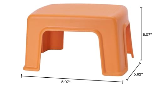 BUTIFULSIC Creative Orange Footstool Step Stool for Living Room Home Furniture and Household Use Versatile and Functional Stool for Adults and Kids