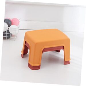 BUTIFULSIC Creative Orange Footstool Step Stool for Living Room Home Furniture and Household Use Versatile and Functional Stool for Adults and Kids