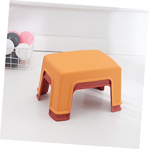 BUTIFULSIC Creative Orange Footstool Step Stool for Living Room Home Furniture and Household Use Versatile and Functional Stool for Adults and Kids