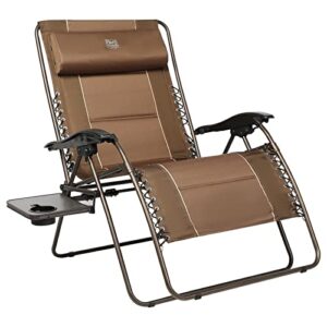 TIMBER RIDGE Outdoor Reclining Patio Chair XL (1 Count) and 33In Wide XXL Zero Gravity Reclining Lounge Chair