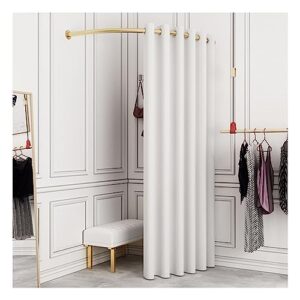 clothing store fitting room, 39 in dressing room used in mall, boutique and office, corner wall mounted changing room for privacy protection (white, 39.37x78.74in)