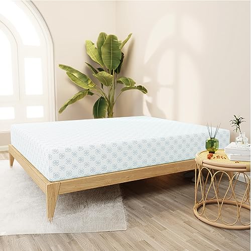 Sleephome 8 Inch Queen, Cooling Gel Memory Foam Mattress, CertiPUR, Oeko-Tex Certified, Pressure Relieving, Breathable, Medium Firm, Made in Italy, Mattress-in-a-Box, Queen