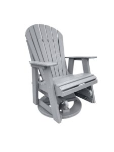 phat tommy glider for outside patio - outdoor swivel glider chair - poly outdoor furniture, adirondack porch glider chair, grey