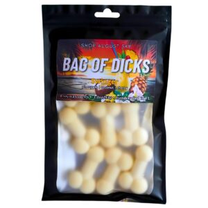 bag of dicks soy wax melts - swinger - pina colada scented - strong throw - gag gifts - shop august sky