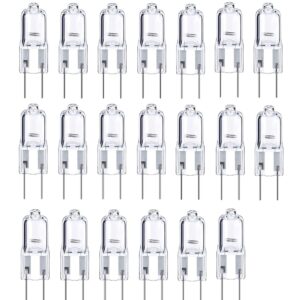 10x G6.35 12V 50-Watt T4 Halogen GY6.35 Base 12-Volt Clear Dimmable Bulbs for Ceiling Lights,Cabinet Lights,Table Light