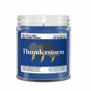 thunderstorm scented candle - smells like petrichor - warm summer rains - 100% naturally vegan soy and premium fragrance | great gift | recyclable glass jar | handmade in colorado (4oz glass jar)