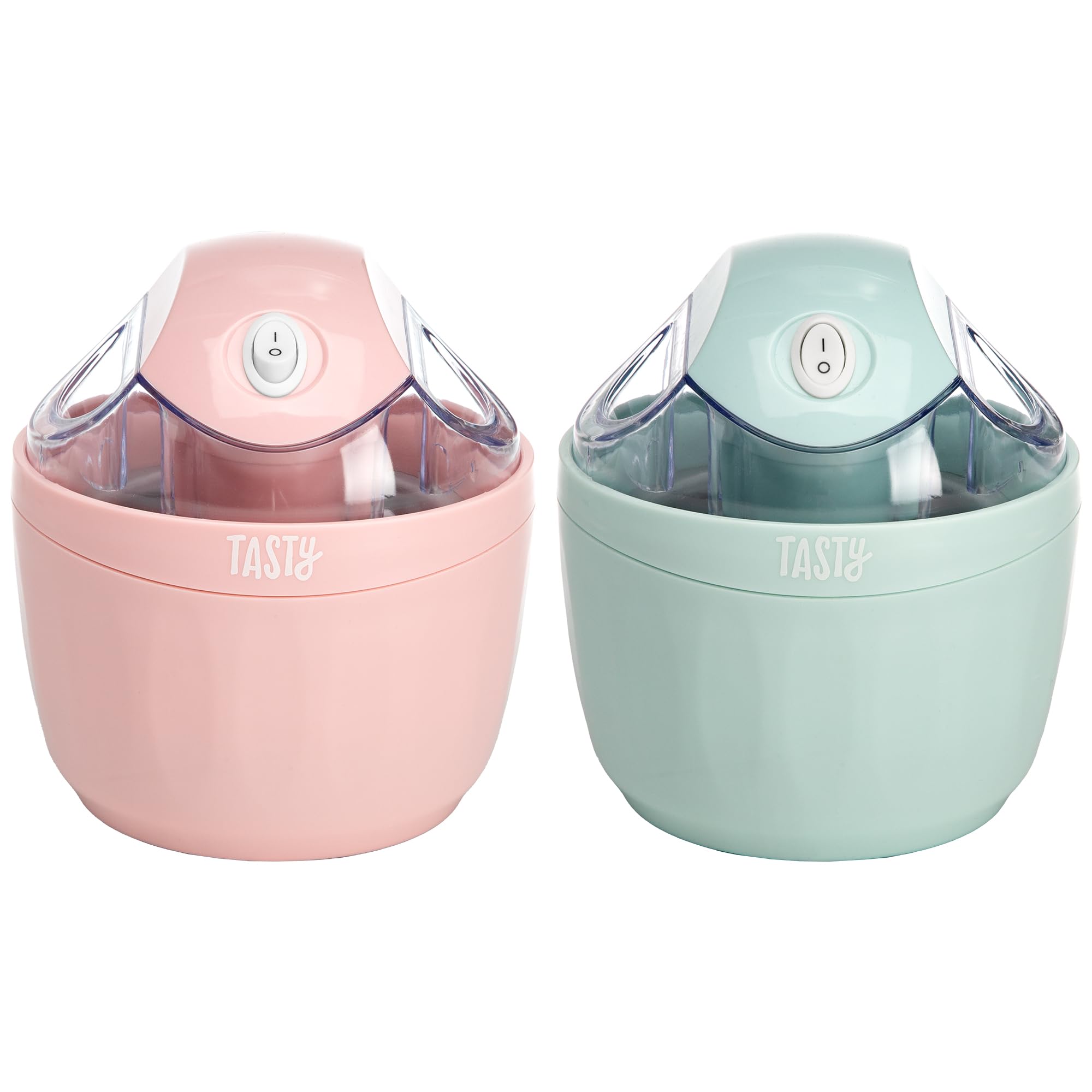 Tasty Mini Ice Cream Maker, Make Ice Cream, Sorbet, Frozen Yogurt, Gelato, Desserts, Quick Results, Single-Serve, Aqua