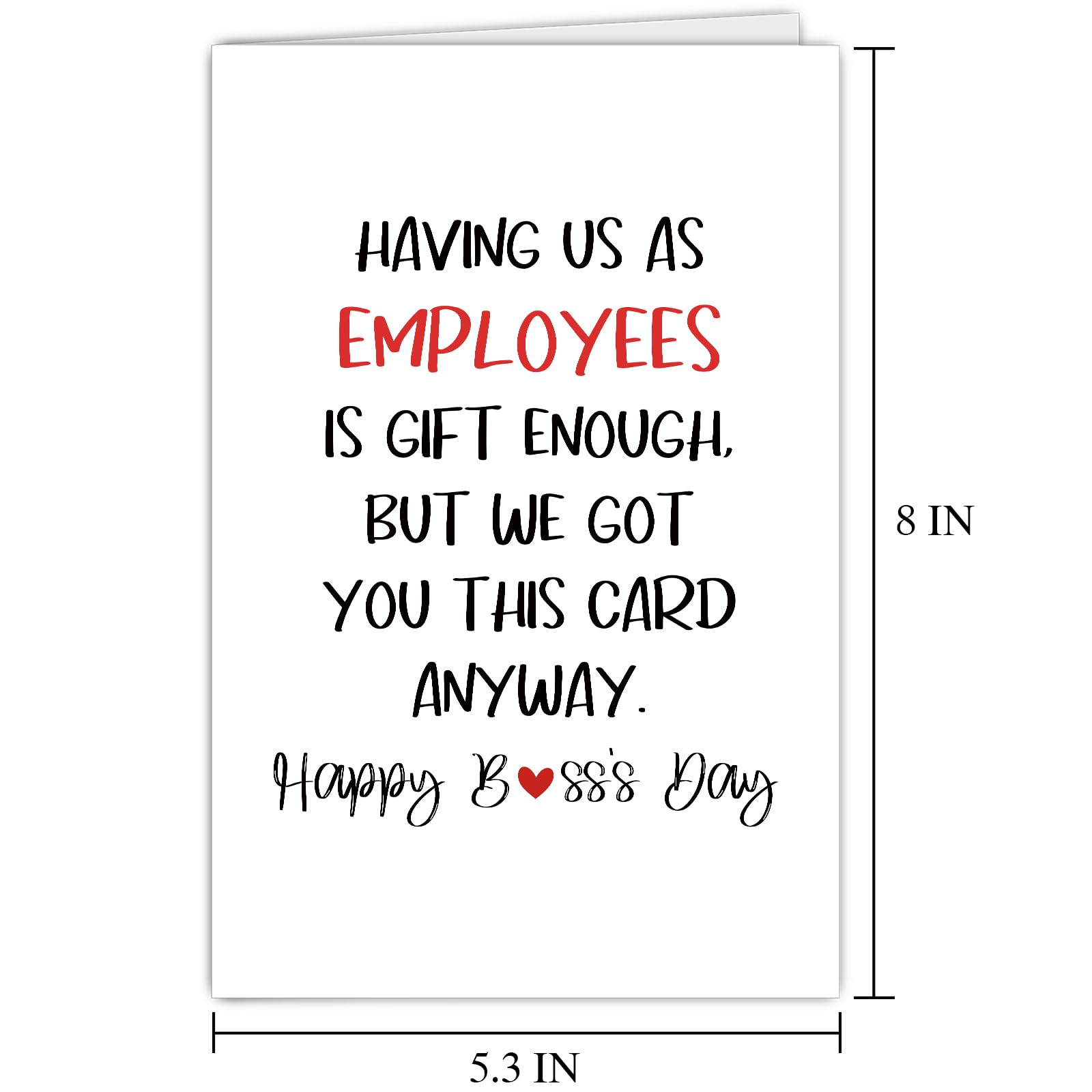 Supoeguk Happy Boss's Day Card for Boss, Funny Boss's Day Card from Employees, Boss Appreciation Card On Boss's Day