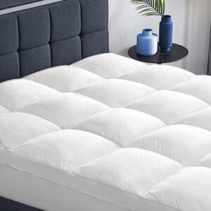 Yoyomax Queen Mattress Cover - Cooling, Breathable, Ultra-Soft, 50% Thicker Than Normal, Deep Pocket, 100% 400TC Cotton, Machine Washable, White