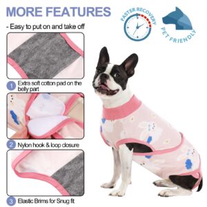 AOFITEE Recovery Suit for Dogs After Surgery, Soft Breathable Dog Onesie for Surgery Female Male, Anti Licking Surgical Dog Recovery Suit for Abdominal Wounds Dog E-Collar Cone Alternative