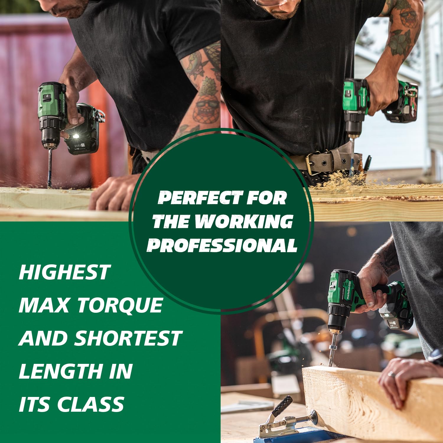 Metabo HPT 18V MultiVolt™ Cordless Driver Drill Kit | 620 in-lbs of Torque | Compact | Reactive Force Control | 22 + 1 Clutch Settings | LED Light | Belt Hook | Lifetime Tool Warranty | DS18DEX