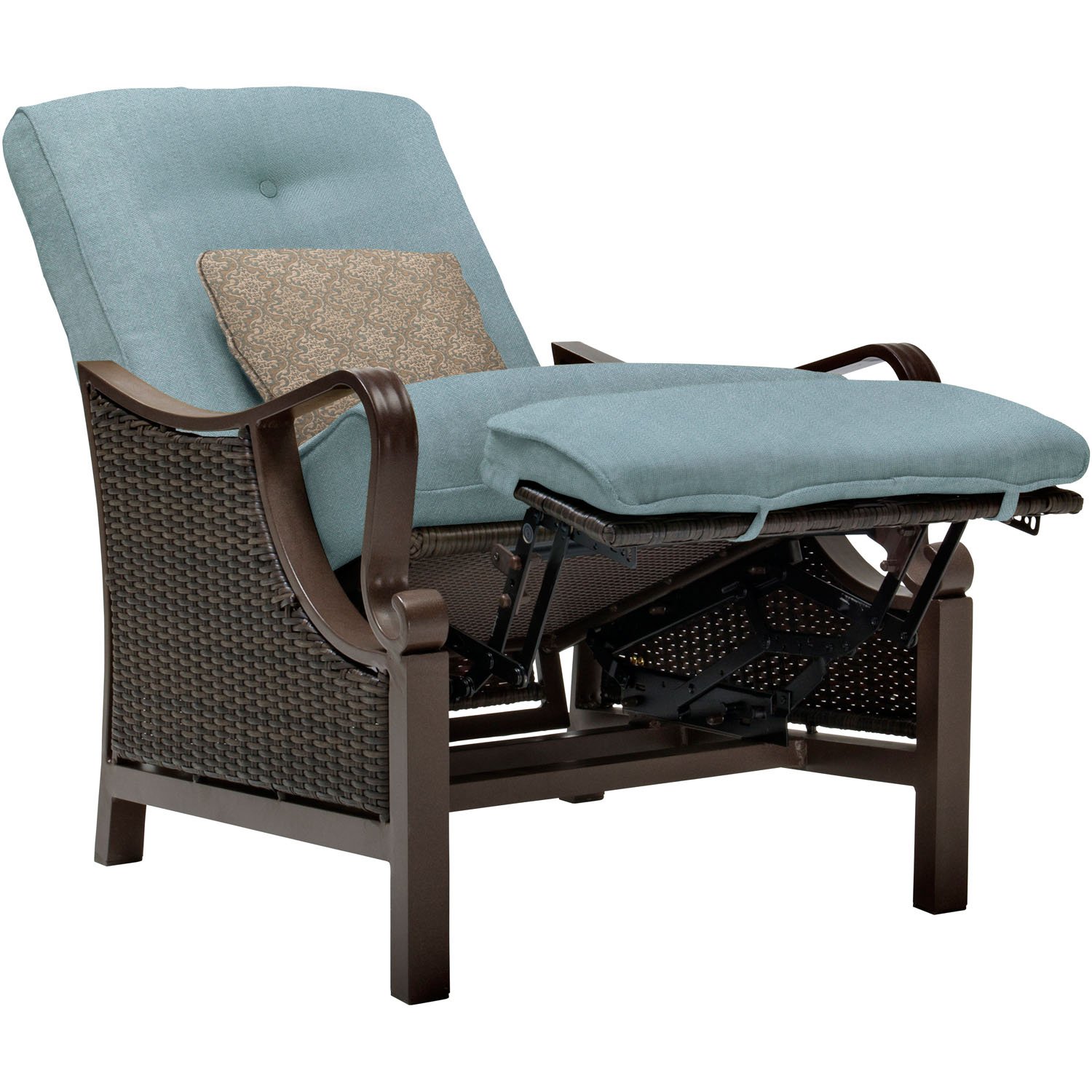 Hanover Ventura Outdoor Patio Recliner with Protective Covers Oversized Wicker Chair Cover