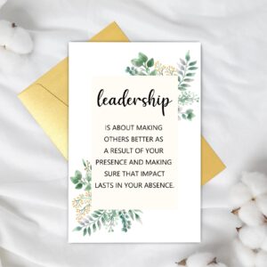 Supoeguk Funny Boss's Day Card for Women Men, Leadership Definition Card for Boss, Thank You Boss Card from Employees Staff, Promotion Gift for Him Her