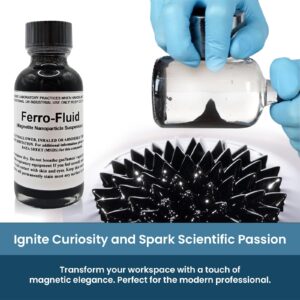 Magnetic Ferrofluid Sample | Science Classroom Supplies | Kids Science Projects | 1oz (30ml) in Glass Bottle