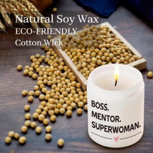 Hiipeenow Boss Gifts for Women, Handmade Natural Soy Wax Lavender Scented Candle Presents (7oz) - Boss Lady Gifts, Valentines Day Bosses Day Birthday Retirement Christmas Boss Gifts for Women Female