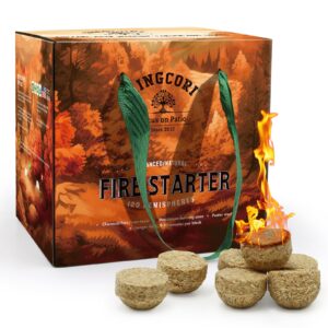 fire starters 120pcs hemispheres charcoal starters squares for bbq grill fireplace campfires smoke wood stoves fire pit chimney waterproof all weather indoor outdoor camping accessories