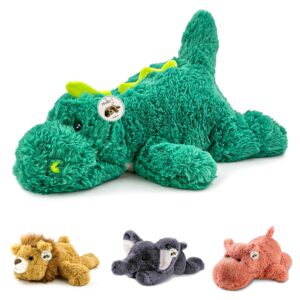 youblek 16" | 2 pounds green dinosaur weighted stuffed animals,sensory comfort plush throw pillow toy,kawaii plushies hugging toy gifts for kids & adults (dinosaur, 16 inch 2 pounds)