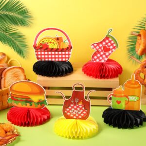 Cholemy 11 Pieces BBQ Party Decorations BBQ Baby Shower Centerpieces Summer Picnic Baby Q Birthday Party Decorations for Birthdays Carnival Summer Barbecue Baby Shower Holidays Party Supplies