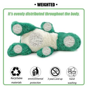 YOUBLEK 16" | 2 Pounds Green Dinosaur Weighted Stuffed Animals,Sensory Comfort Plush Throw Pillow Toy,Kawaii Plushies Hugging Toy Gifts for Kids & Adults (Dinosaur, 16 inch 2 Pounds)