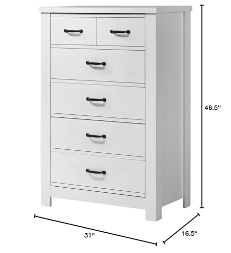 LILOLA LIVING Cassini White 5-Drawer Chest