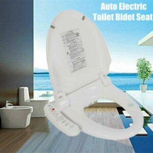 CNCEST Electronic Bidet Toilet Seat, Electric Intelligent Toilet Seat Automatic Deodorization Long Heated Toilet Seat, 110v With Double Nozzle Ipx4 Waterproof Electric Bidet