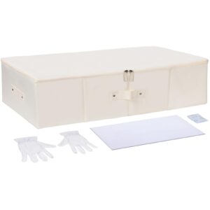 wedding dress storage box - wedding dress preservation box - wedding dress preservation kit ,with 20 sheets of acid free tissue paper, breathable,foldable,bridal must-have heirlooms (beige)